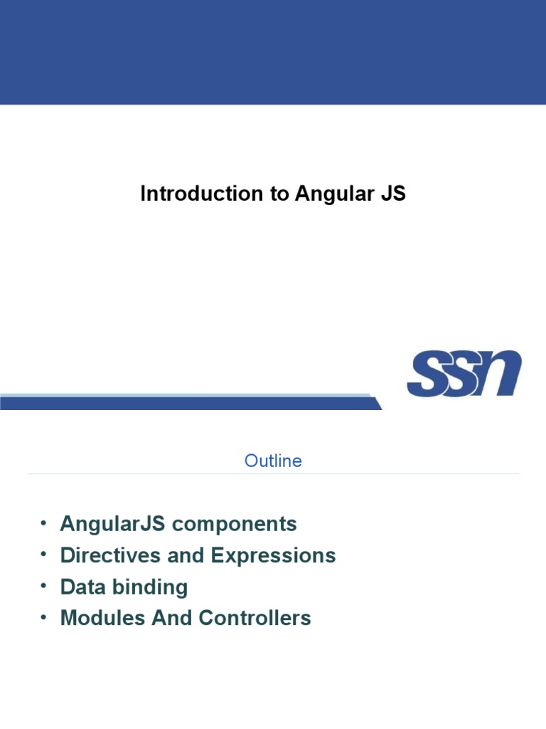 Introduction To AJS | Download Free PDF | Angular Js | Internet