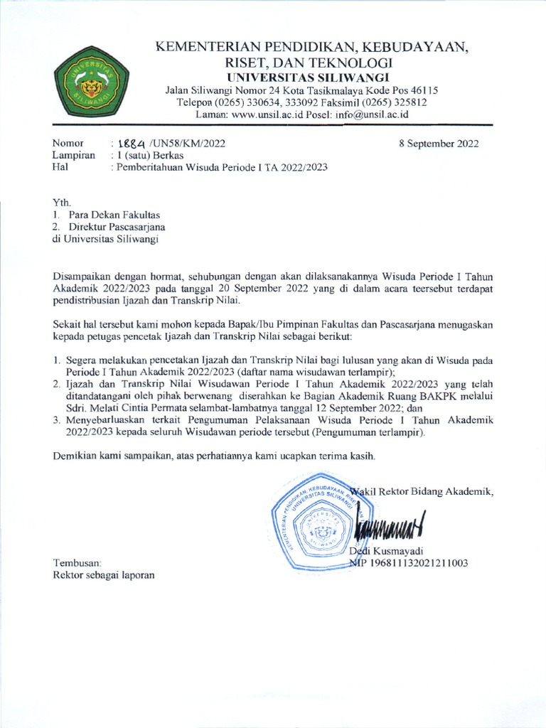 Daftar Wisudawan Periode I 2022/2023 | PDF