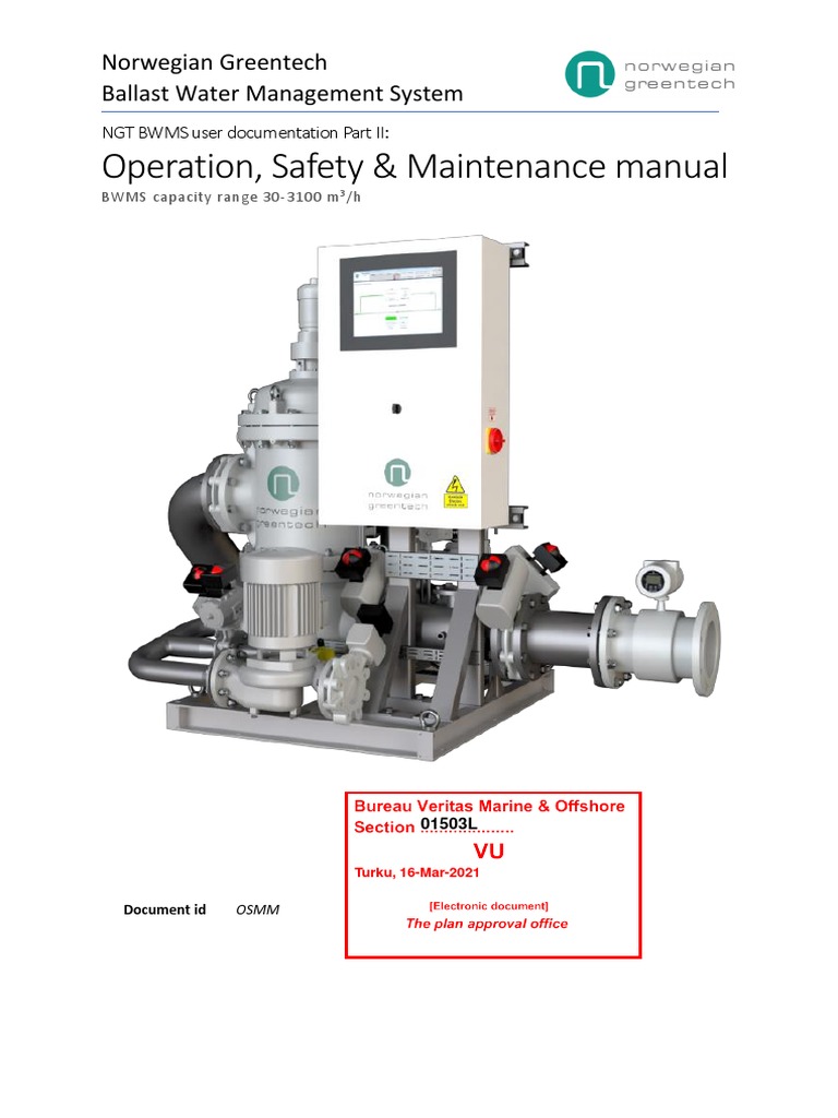 Appendix 2 - BWTS Operation Manual-BV | PDF | Calibration | Valve