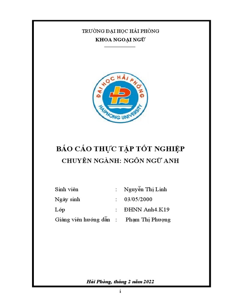 15. Bản hoàn thiện- báo cáo thực tập nguyễn thị linh | PDF | Teaching Method | Teachers