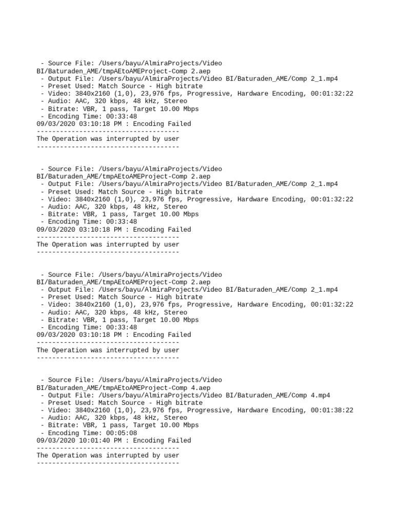 AMEEncoding Error Log PDF Bit Rate Digital Technology