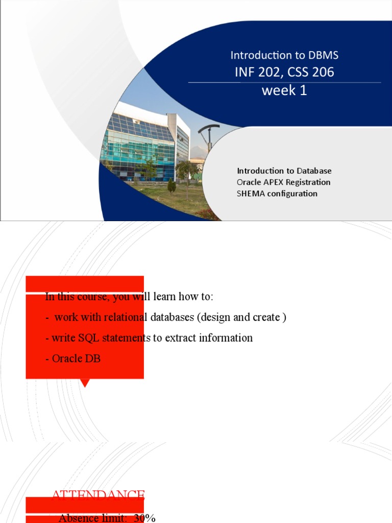 Inf 202 - Dbms1 | PDF | Databases | Computing