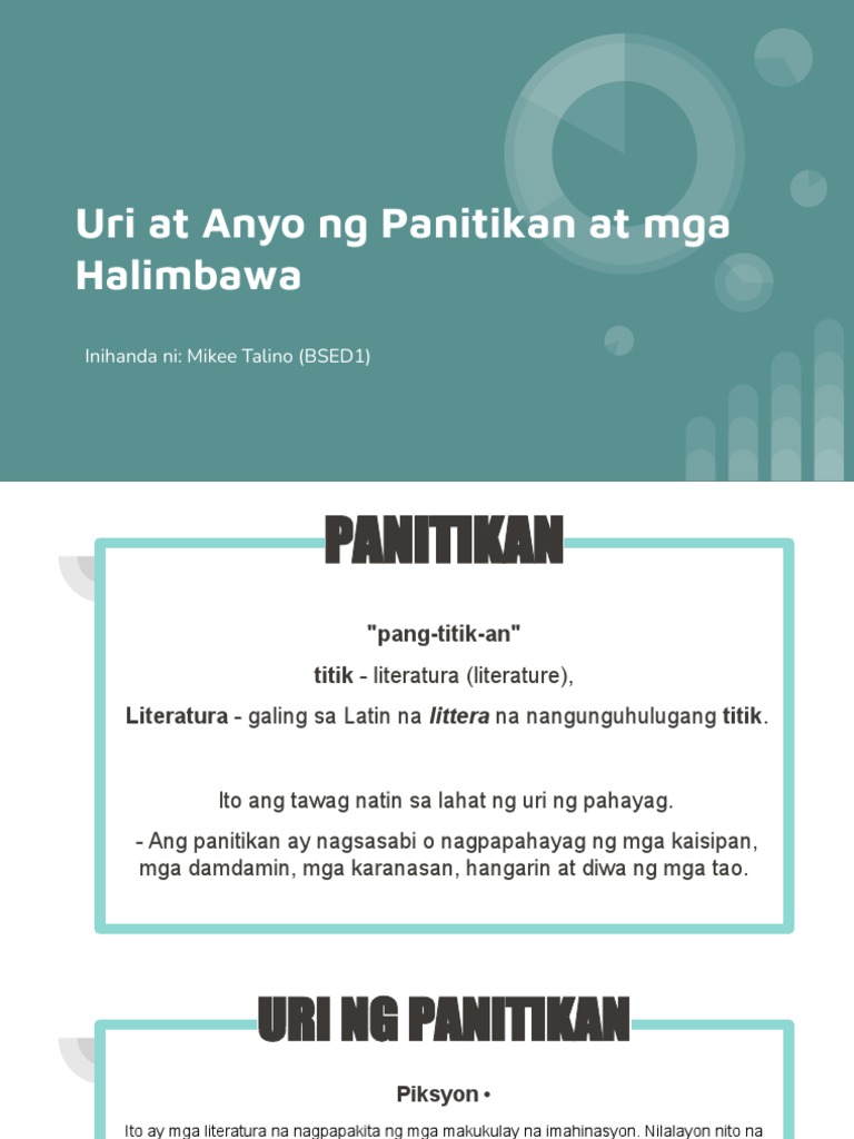 Uri at Anyo NG Panitikan at Mga Halimbawa - Panitikan NG Rehiyon | PDF