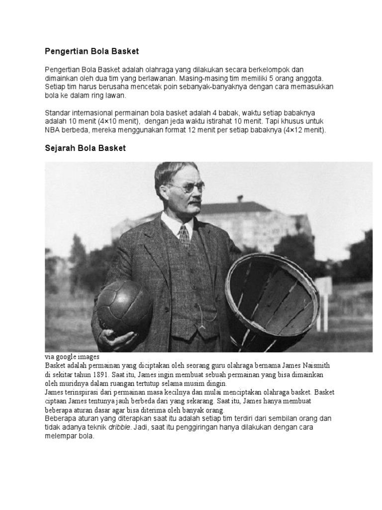 Pengertian Bola Basket | PDF