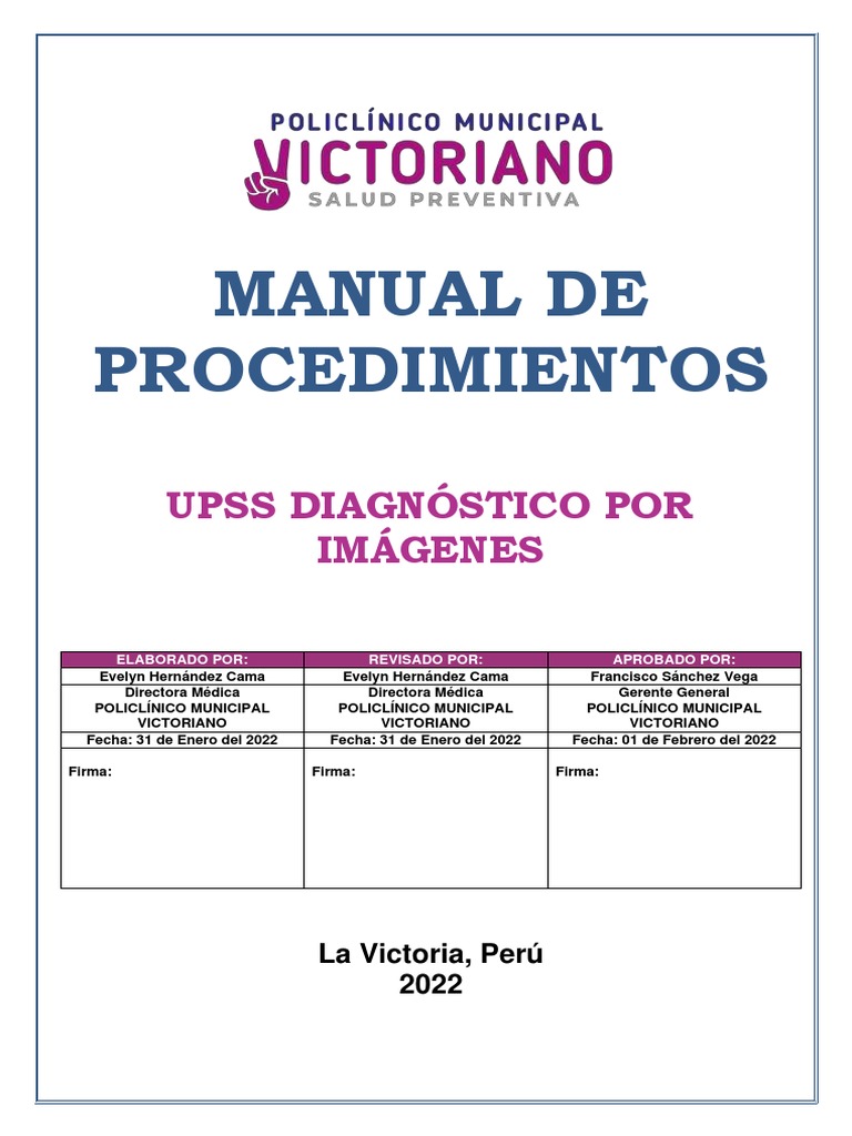 Manual de Procedimientos en Diagnóstico por Imágenes | PDF ...