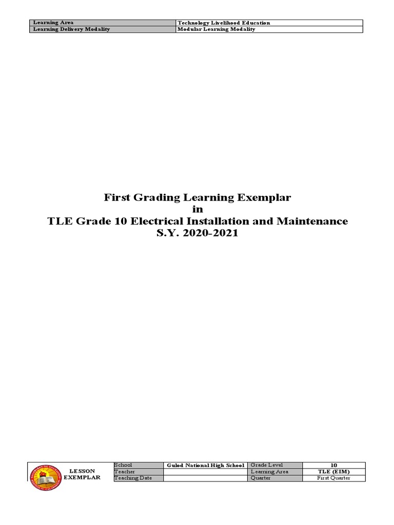Grade 10 EIM: Electrical Wires Overview | PDF | Electrical Wiring | Wire