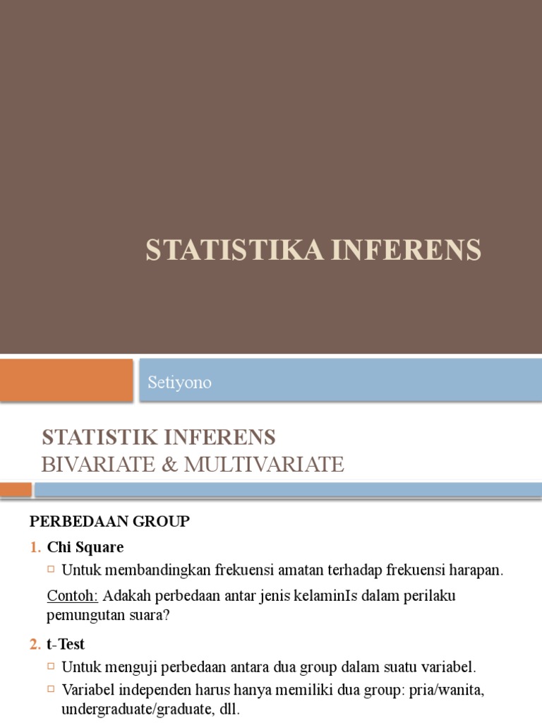 Statistika Inferens | PDF | Pengembangan Diri | Kesehatan Holistik