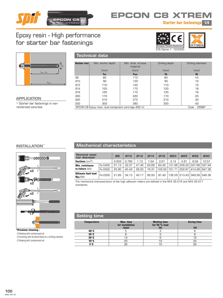 Chemical Epcon C8 Spit Bars Tec TD en 01 | PDF | Applied And ...
