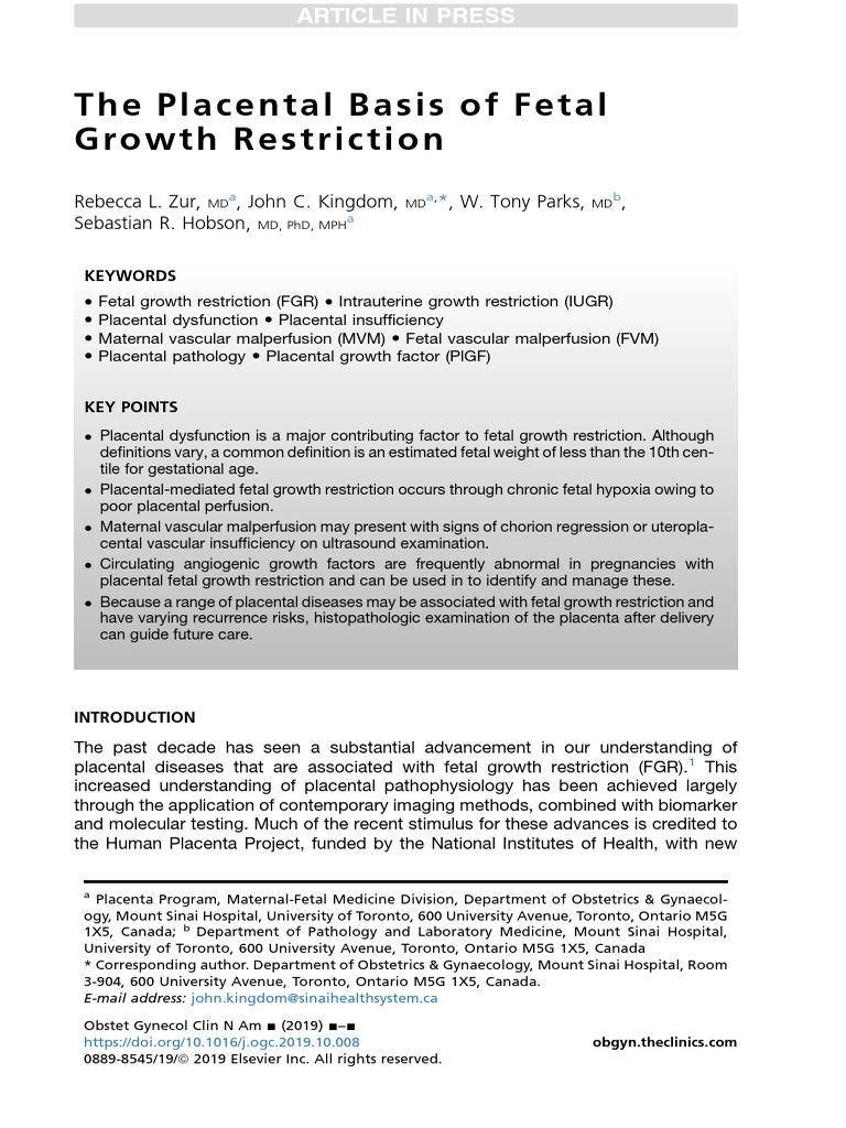 Understanding Placental Insufficiency | PDF | Placenta | Fetus