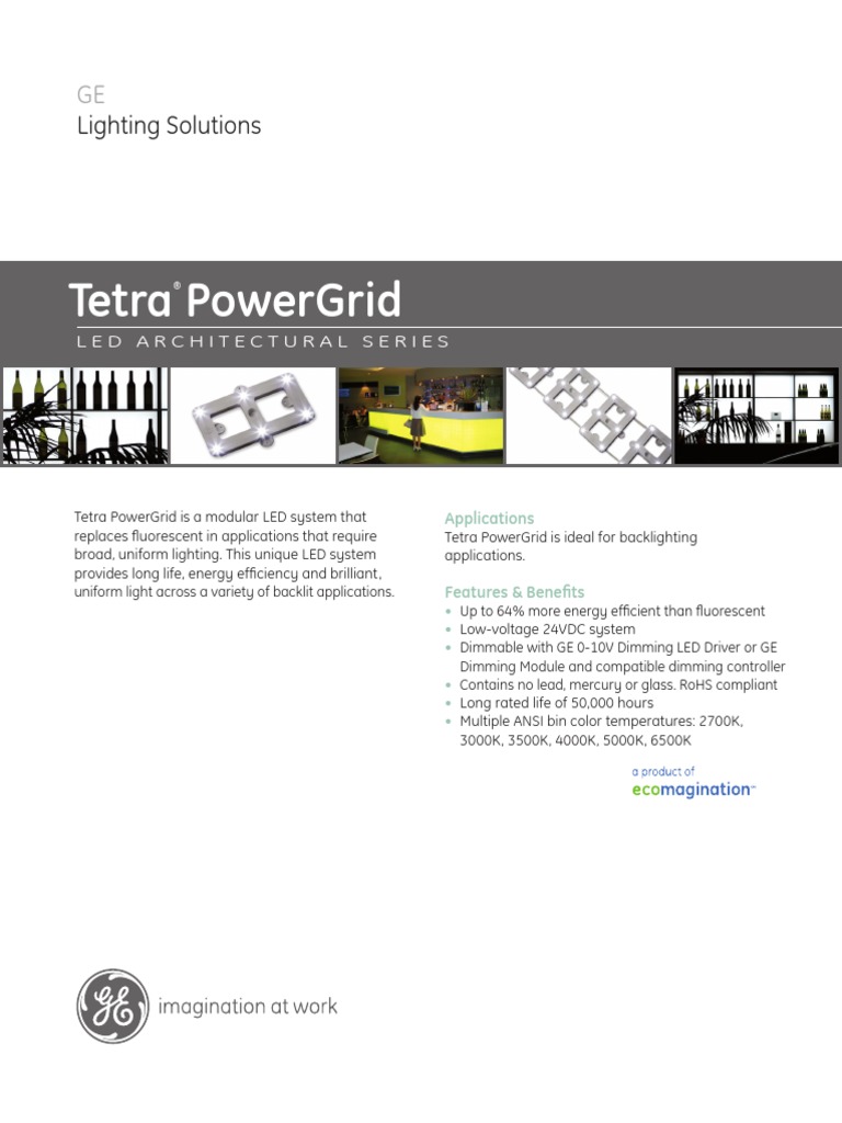 GE Tetra PowerGrid | PDF | Lighting | Fluorescent Lamp