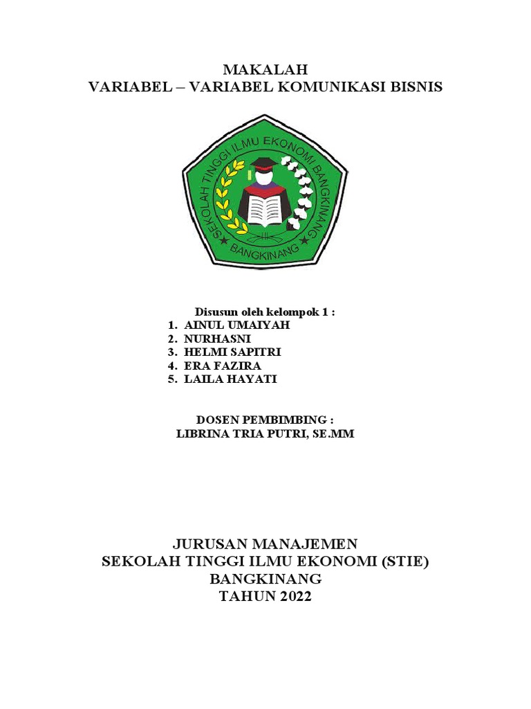 Makalah Variabel Komunikasi Bisnis | PDF
