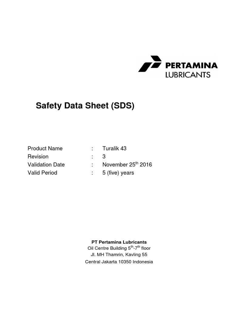 Sds Turalik 43 | PDF | Dangerous Goods | Fires