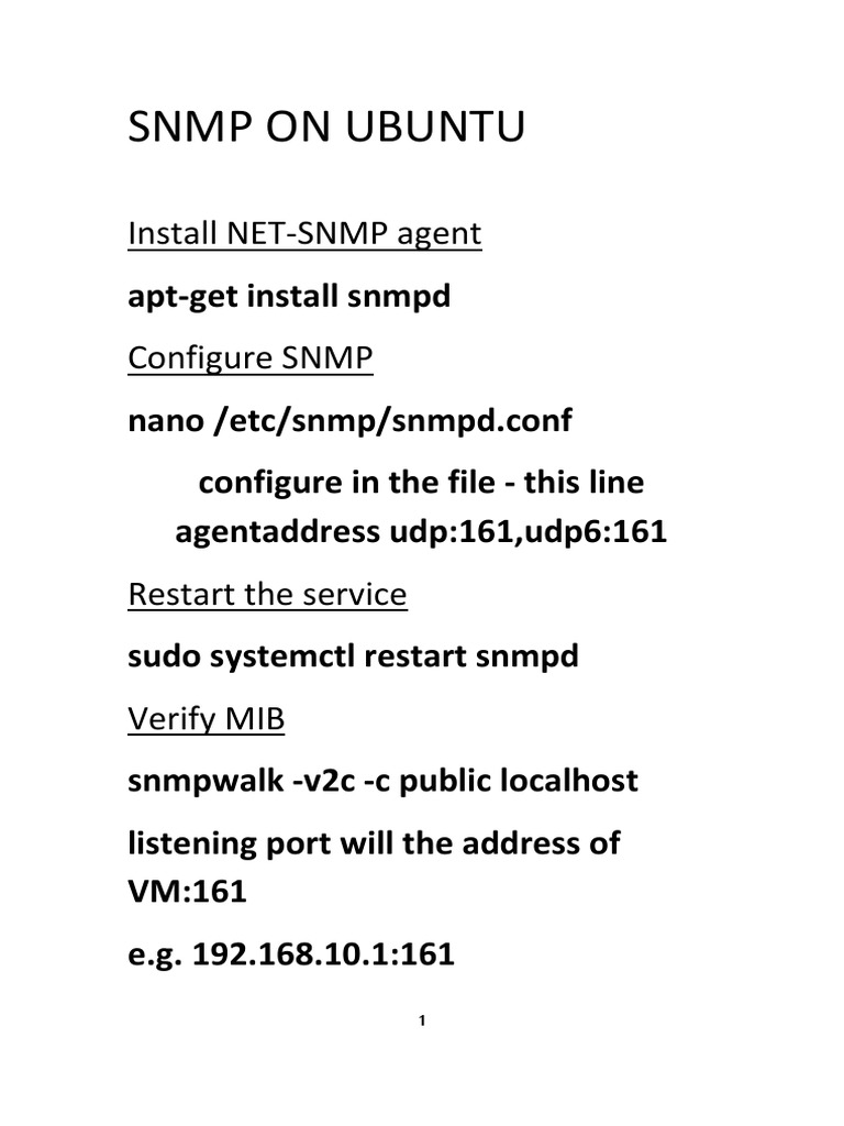 SNMP Ubuntu | PDF | Teaching Methods & Materials | Computers