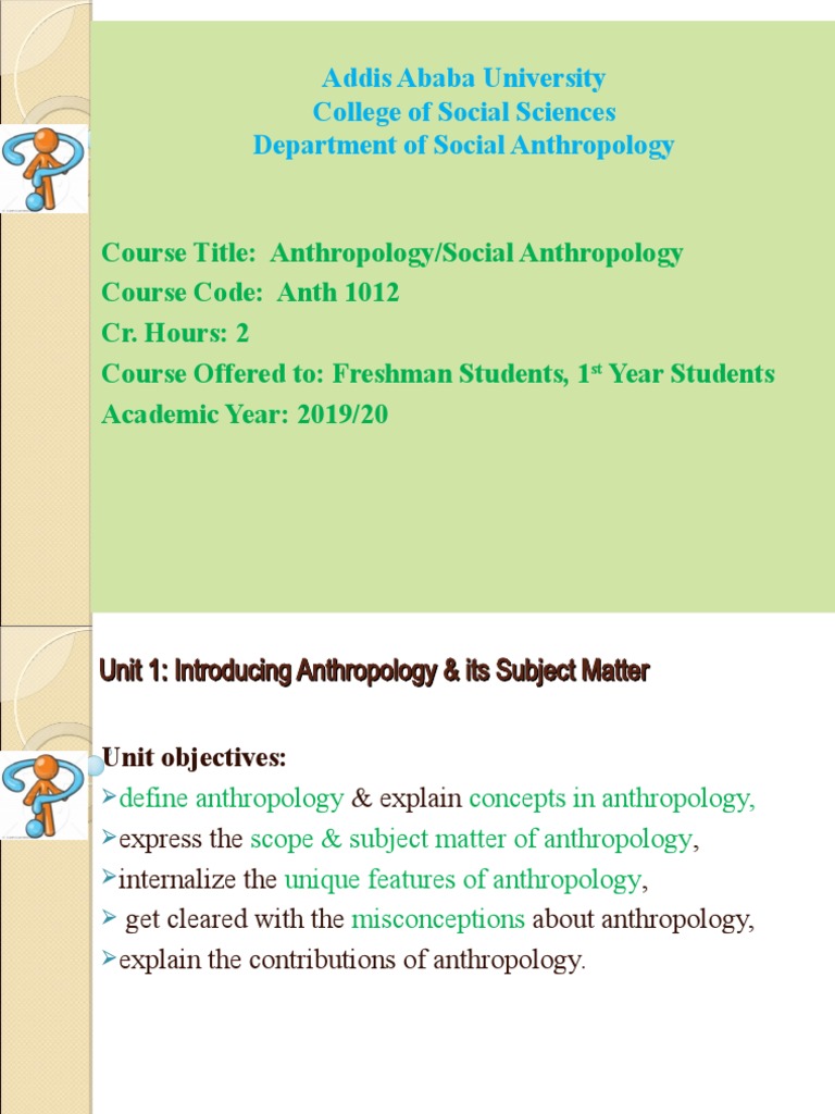 Introduction to Social Anthropology: Understanding the Scope and ...