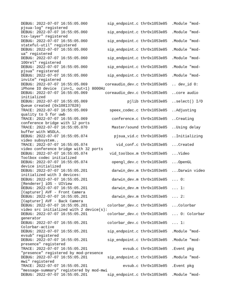 Biz Voice Sip Log | PDF | Session Initiation Protocol | Transmission Control Protocol