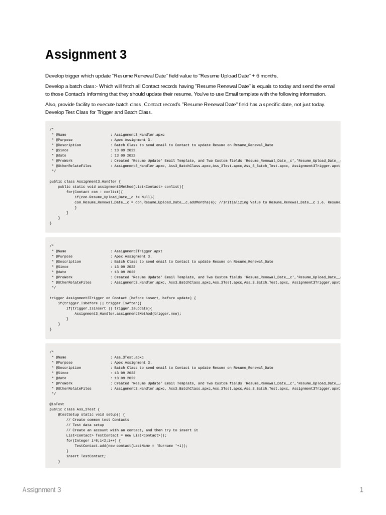 Apex Assignment 3 | PDF | Databases | Computer Programming
