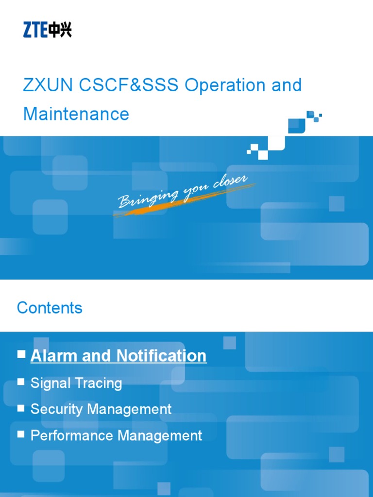IMS-ZXUN CSCF-A-EN-Maintenance & Troubleshooting-System Maintenance-ZXUN CSCF&SSS Operation and ...