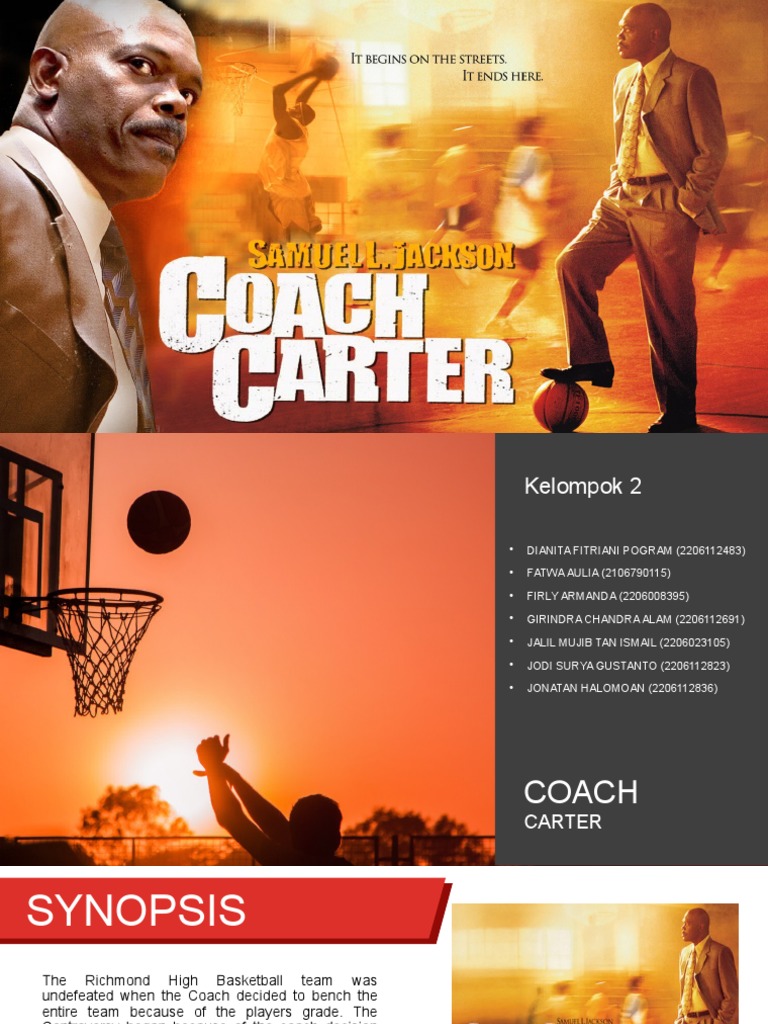 Coach Carter motivates players through discipline and responsibility ...