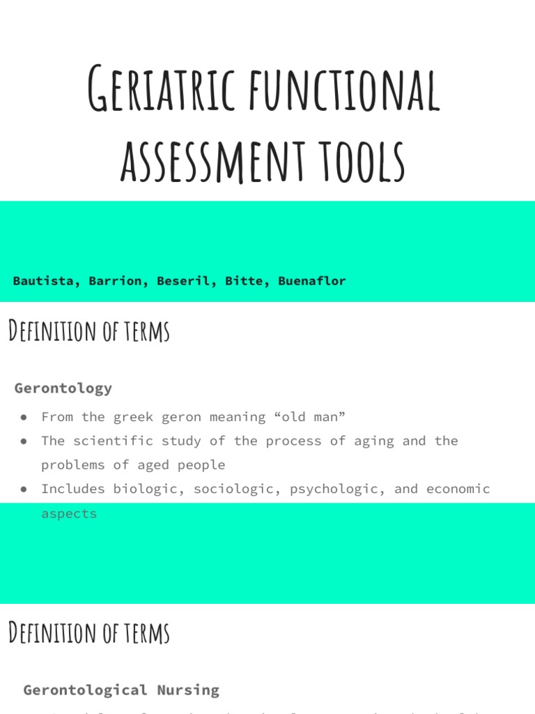 Geria Lecturette | PDF | Human Digestive System | Urinary System