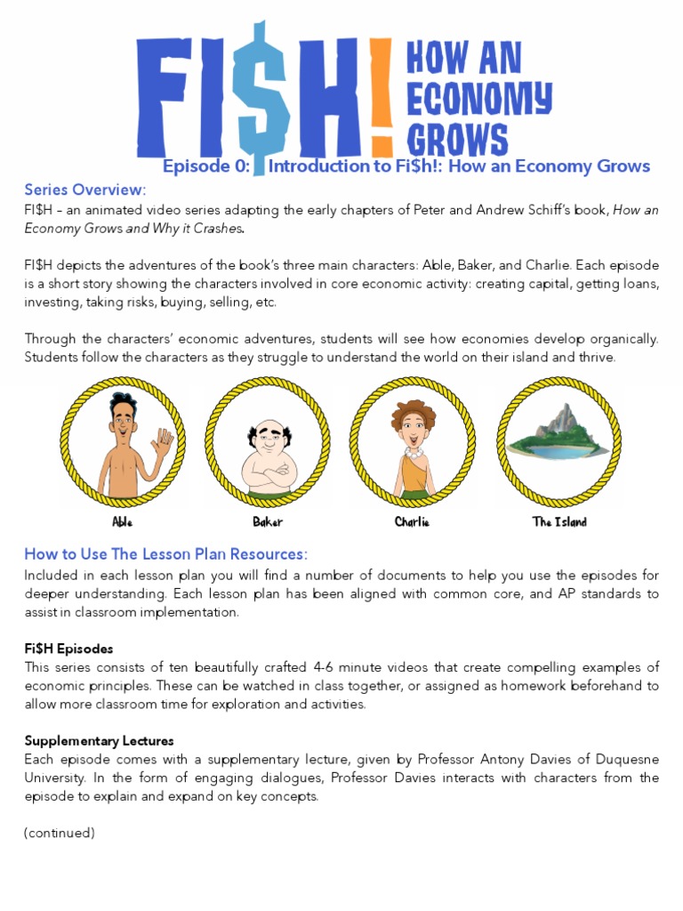 episode_0_lesson_plan | PDF | Economics | Lesson Plan