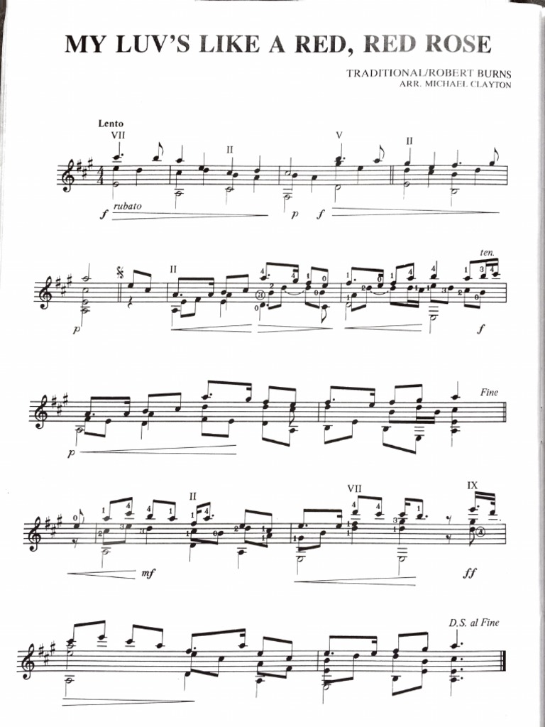 My Luv's Likea Red Red Rose | PDF