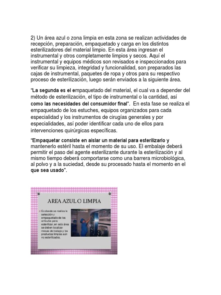 Funciones del Área Azul en CEYE | PDF