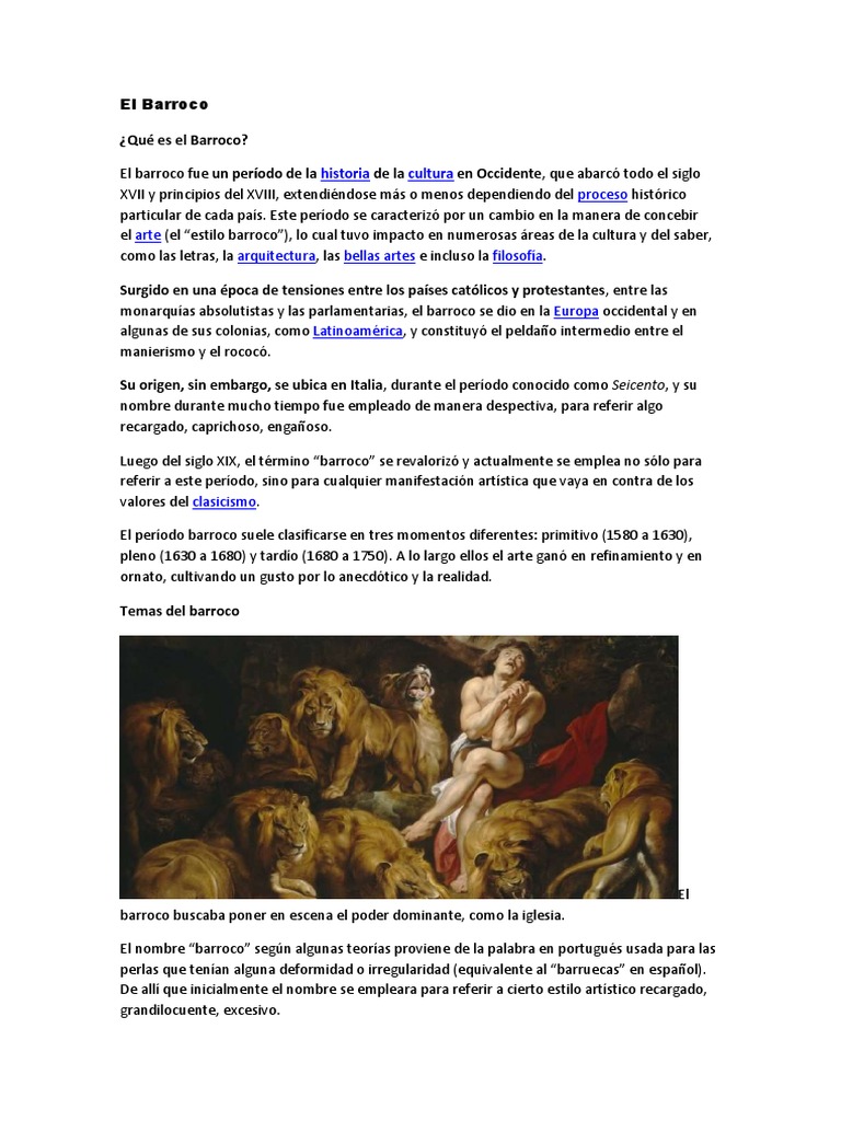 El Barroco | PDF | Barroco | Novelas