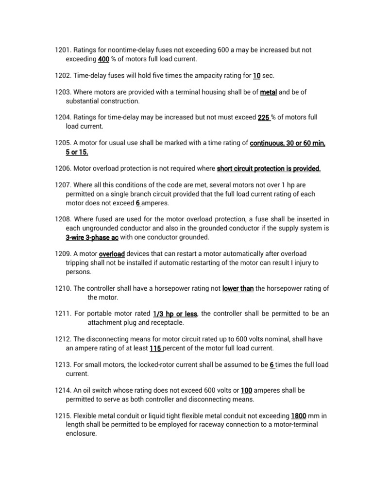 Motor Circuit Protection Guide | PDF | Electric Motor | Fuse (Electrical)