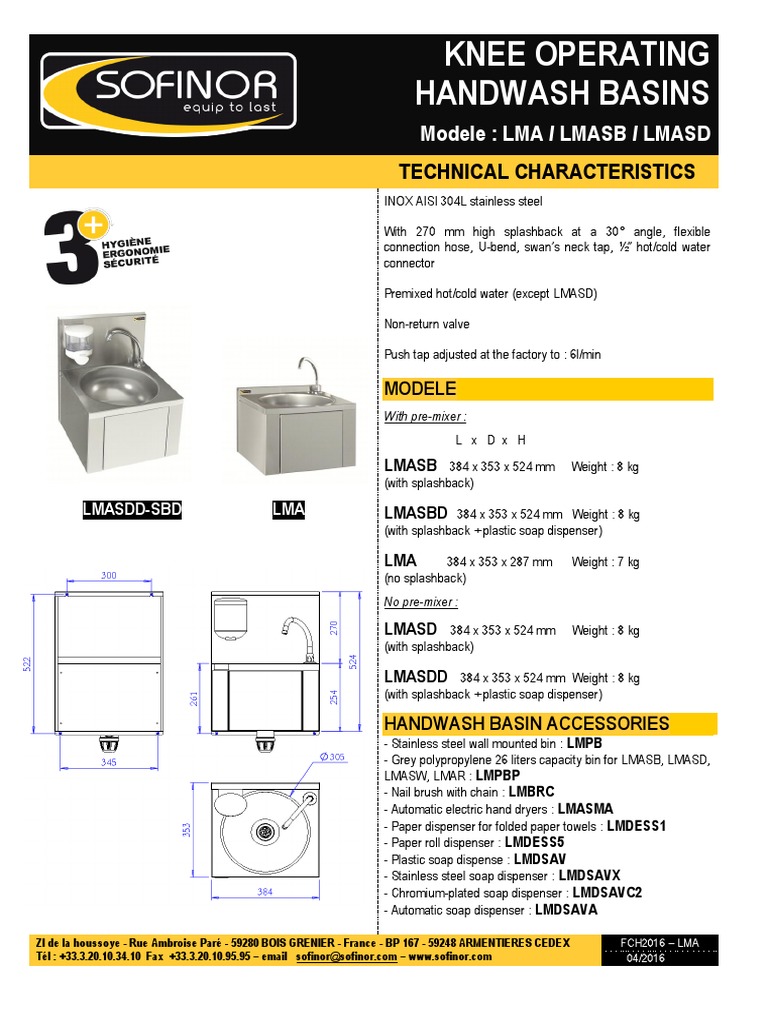 Knee Operated Handwash Basins Overview | PDF | Domestic Implements ...