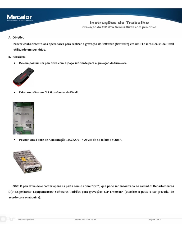 Gravacao - CLP - IPRO - Dixell Rev1 | PDF | Controlador lógico ...