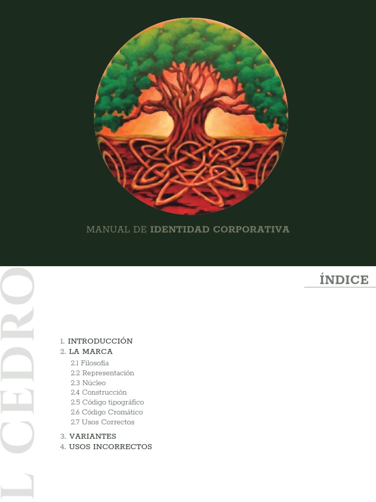 Manual de Marca El Cedro | PDF | Diseño de comunicacion | Diseño gráfico