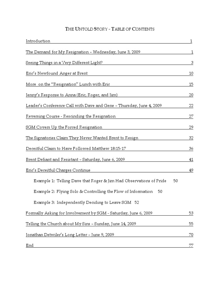 Part 4 - The Untold Story (Incomplete) | PDF | Forgiveness | Sin