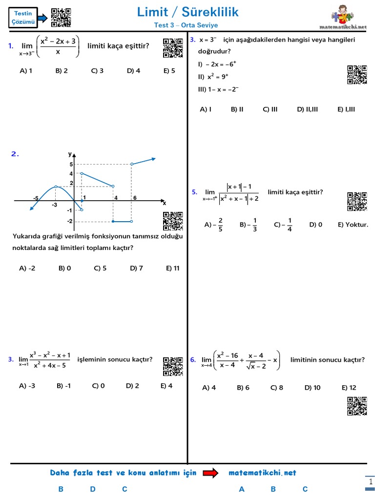 Limit Test 3 O | PDF