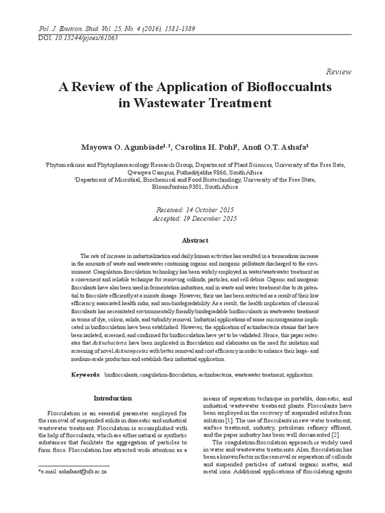 Flocullant Characteristics, Mechanism Polydadmac | PDF | Chemical ...