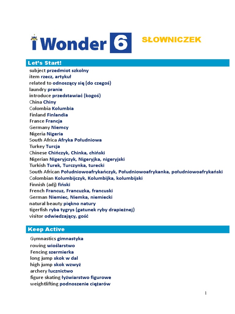 1 Iwonder 6 Glossary | PDF