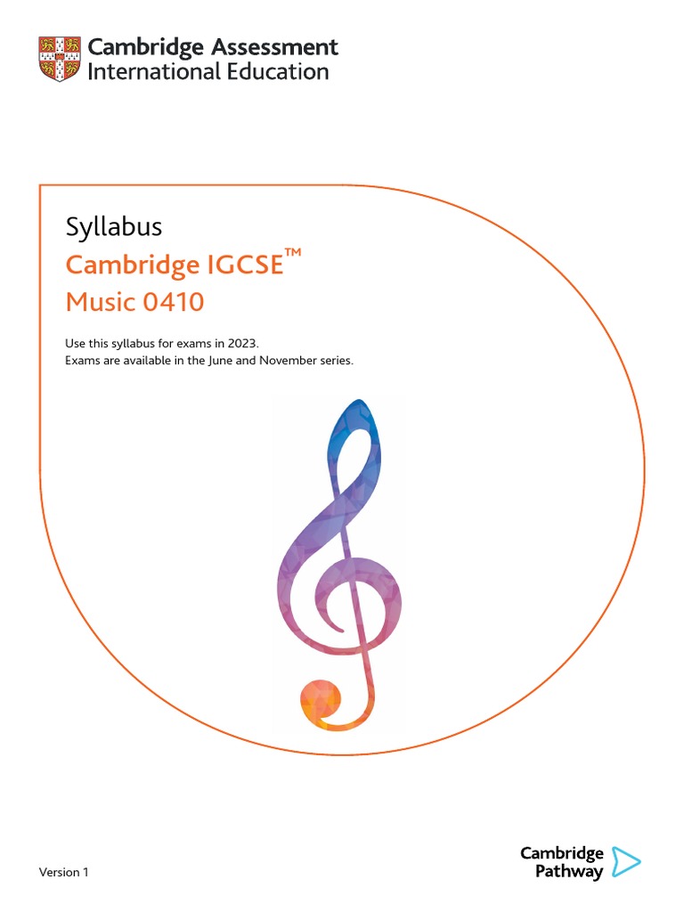 Music 2023 Syllabus | PDF | Test (Assessment) | Performing Arts