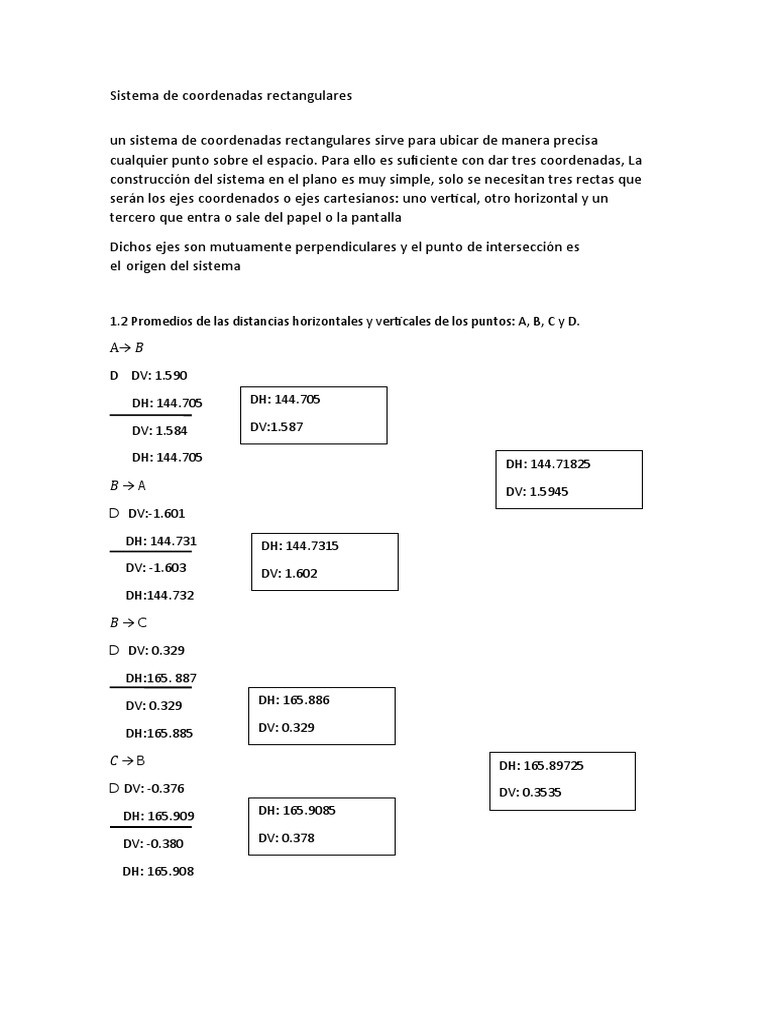 Sistema de Coordenadas Rectangulares | PDF