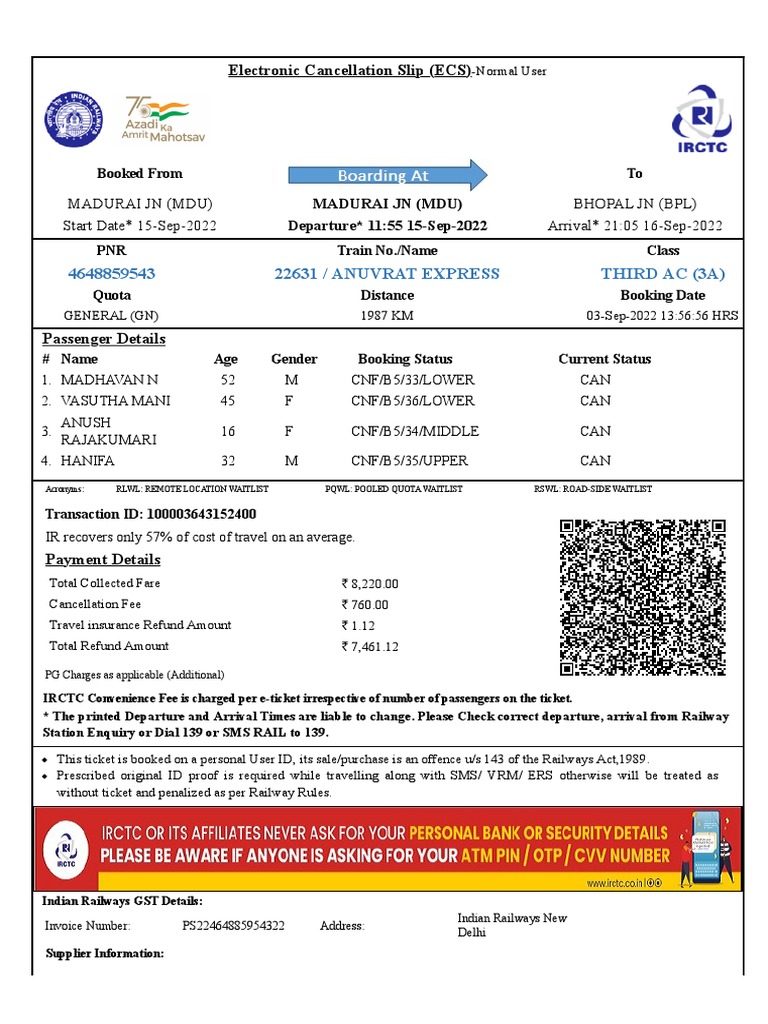 Cancel Slip | PDF | Identity Document | Government