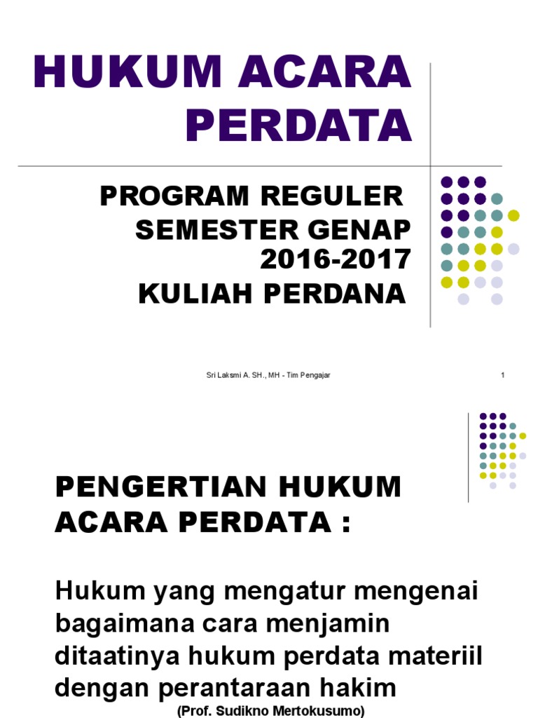 Hukum Acara Perdata | PDF