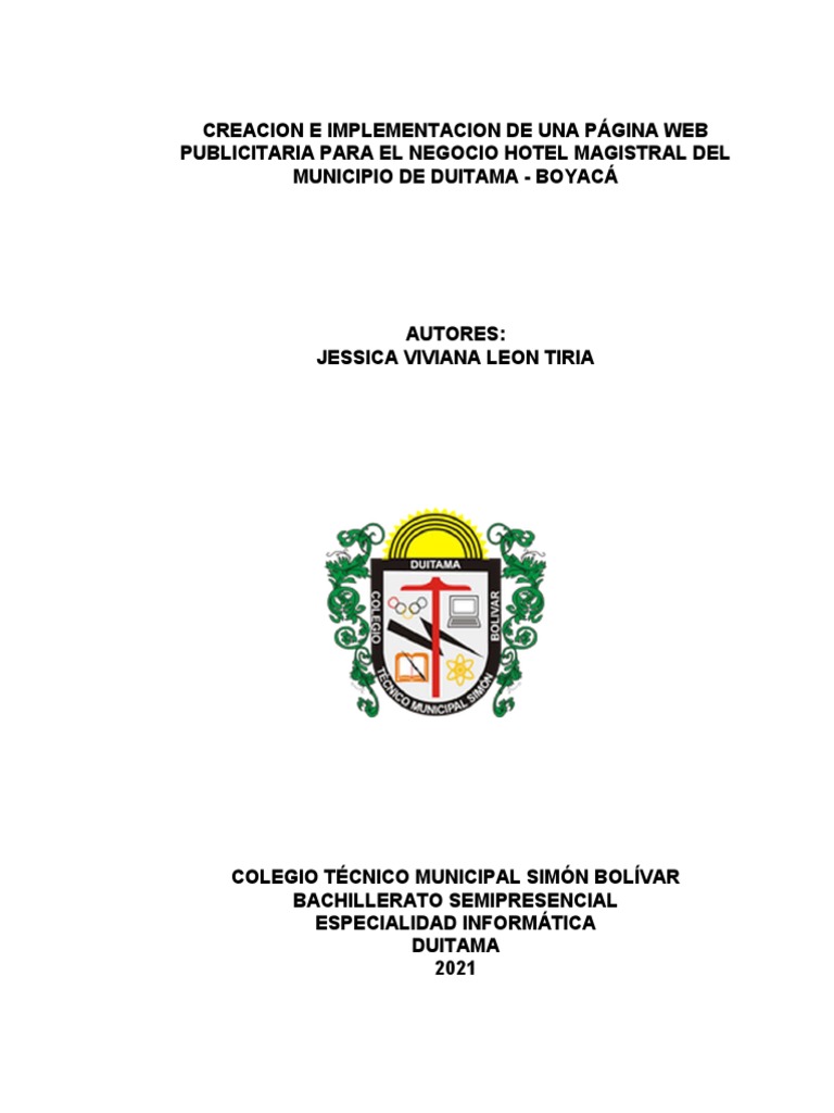 Proyecto Pagina Web Jessica | Descargar gratis PDF | Hotel | Marketing