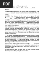 Leave and License Agreement India | PDF | License | Landlord
