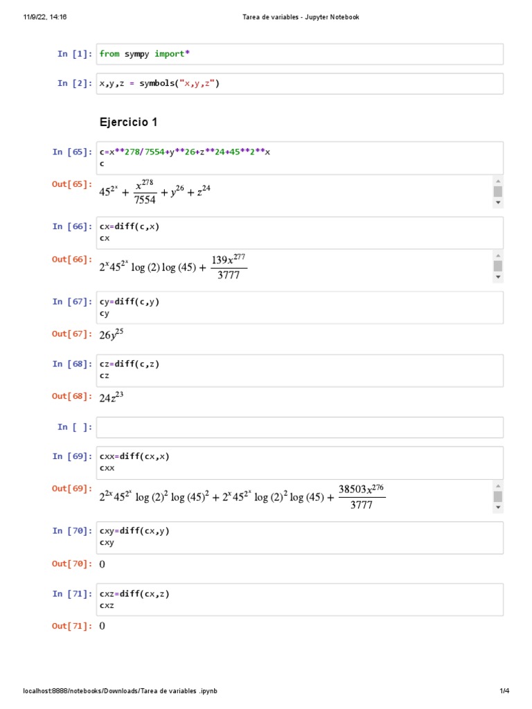 Tarea de Variables - Jupyter Notebook | PDF Tarea de Variables - Jupyter Notebook | PDF
