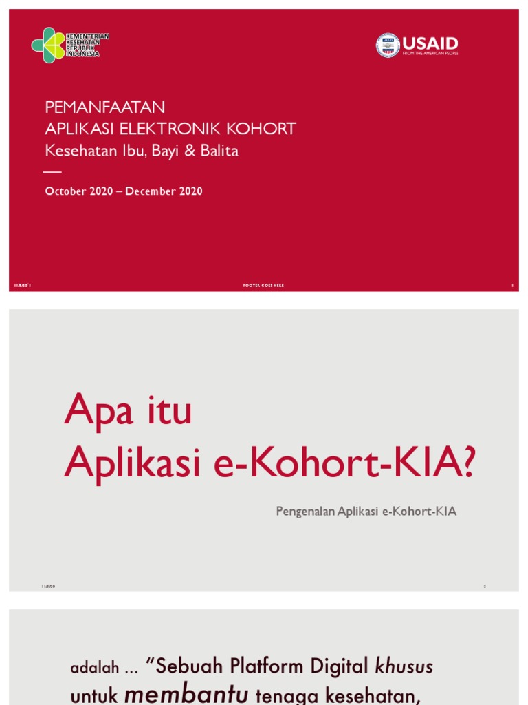USAID JALIN - Pengenalan - Aplikasi - e-Kohort-KIA | PDF