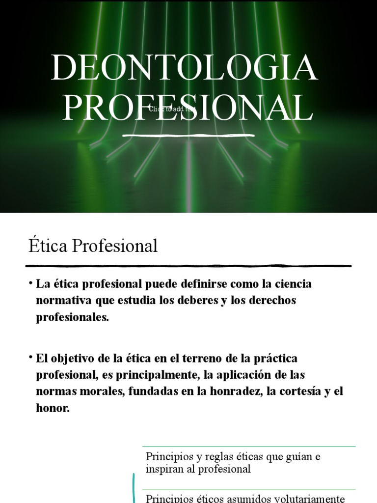 Ética y Deontología | PDF | Ética profesional | Etica Aplicada