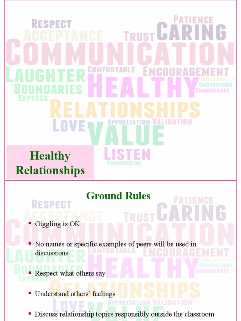 Healthy Relationship - Gender Assembly | PDF | Behavioural Sciences ...