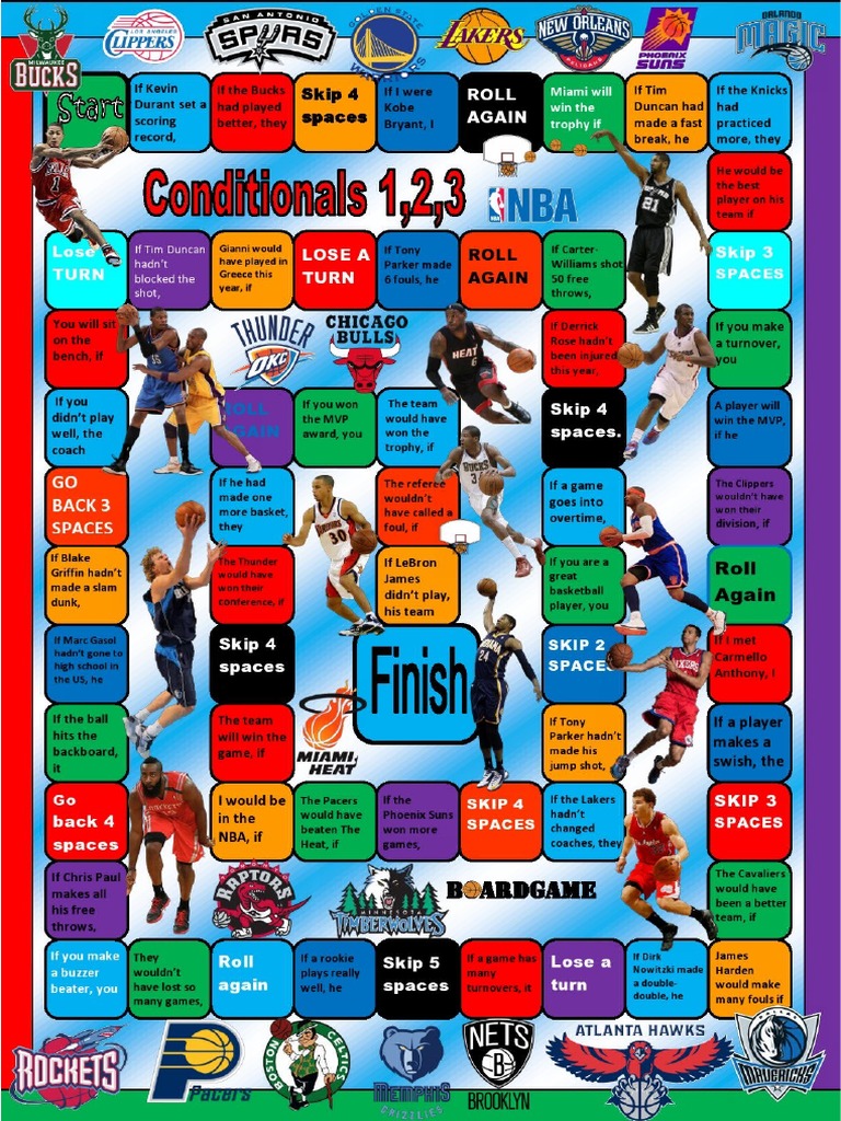 Board Game - Nba-Conditionals-Fun-Activities-Games-Games | PDF