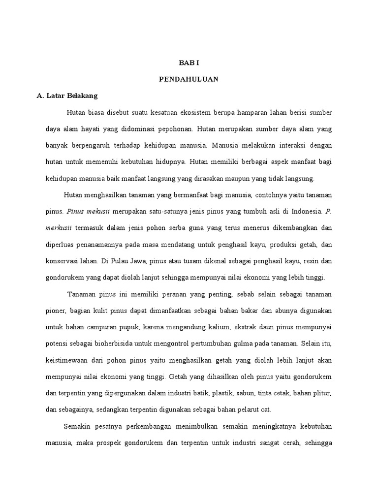 Manfaat dan Produksi Getah Pinus | PDF