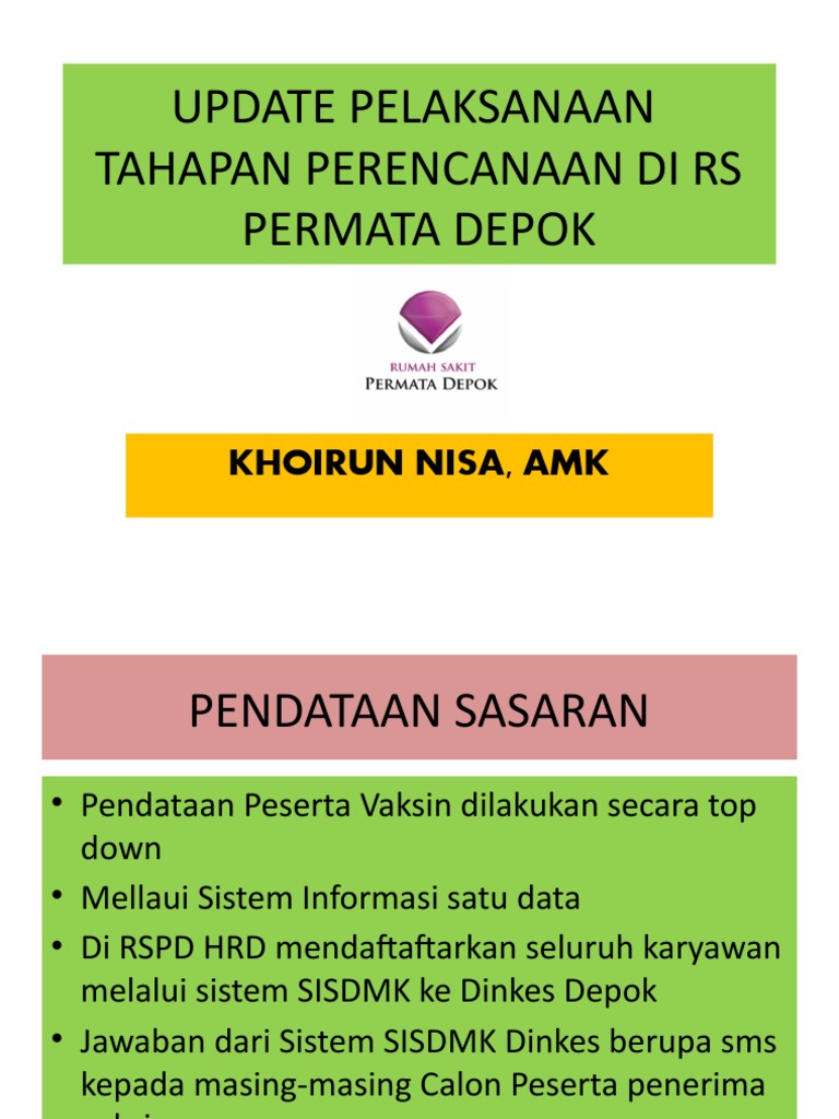 Update Pelaksanaan Tahapan2 Perencanaan Di Masing2 Fasyankes | PDF