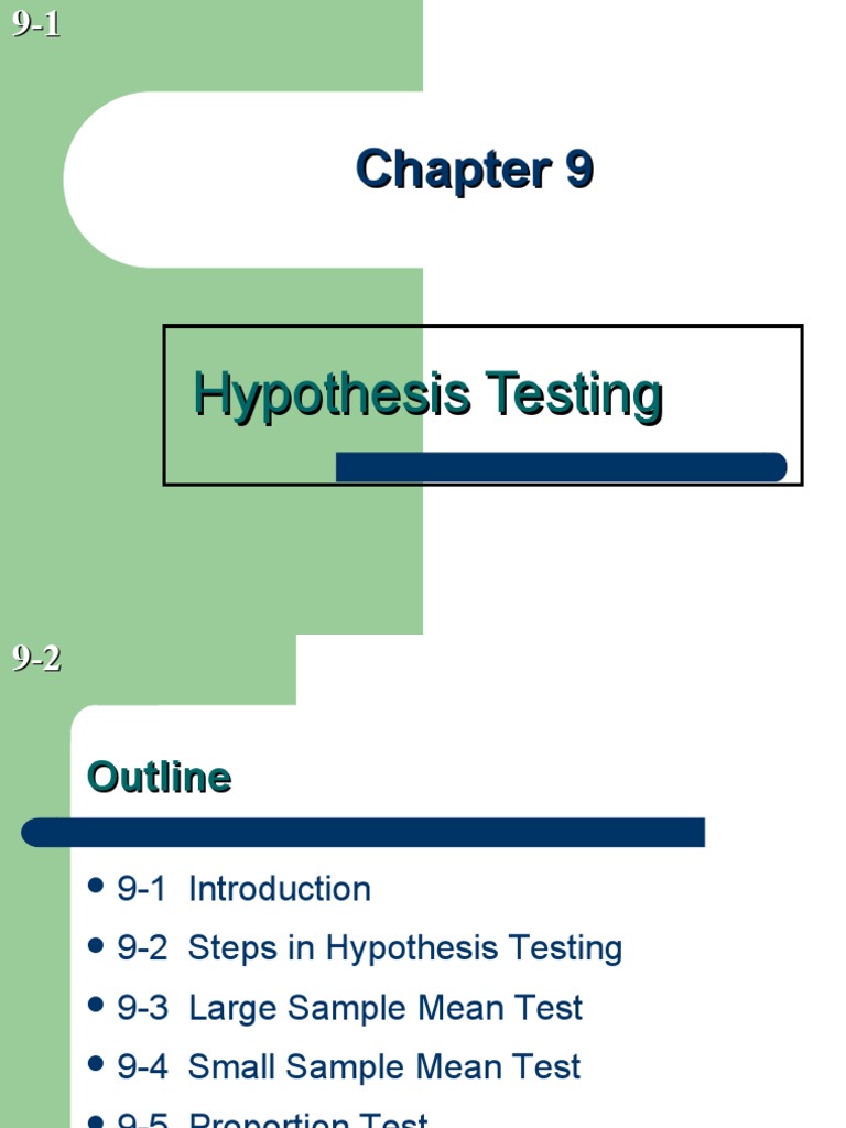Lecture Pdf Statistical Hypothesis Testing P Value