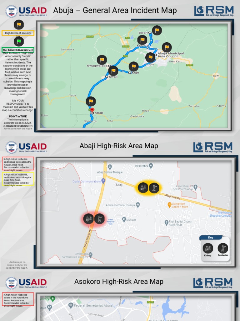 Abuja High-Risk Area Map Overview | PDF | Travel